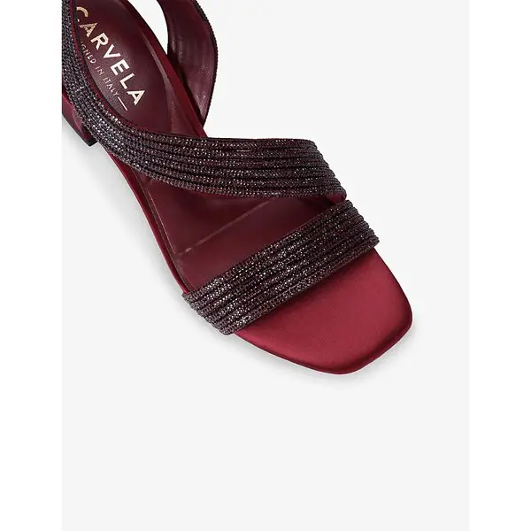 Carvela Gala Jewel 60 Woven Heeled Sandals