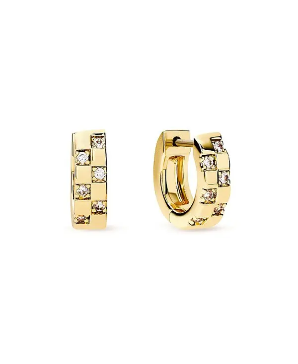 ANA LUISA Brass And Cubic Zirconia Eden Mini Huggie Earrings - Gold