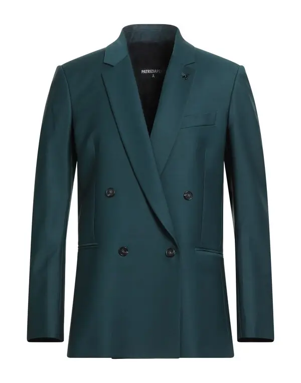 Patrizia Pepe Blazer Size Polyester, Virgin Wool, Elastane - Deep Teal