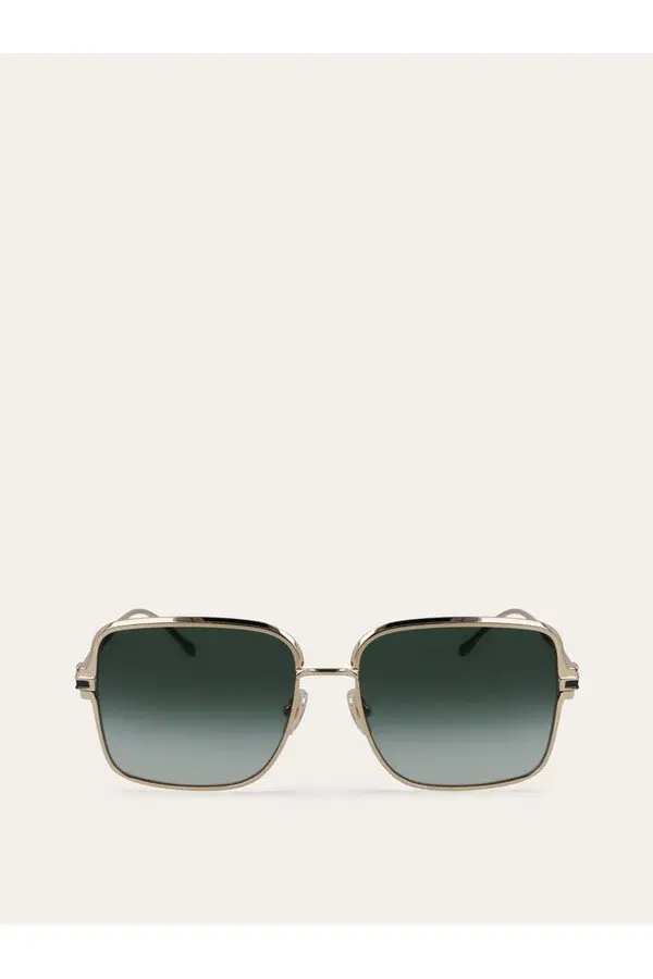 FERRAGAMO Rectangle Sunglasses - Green