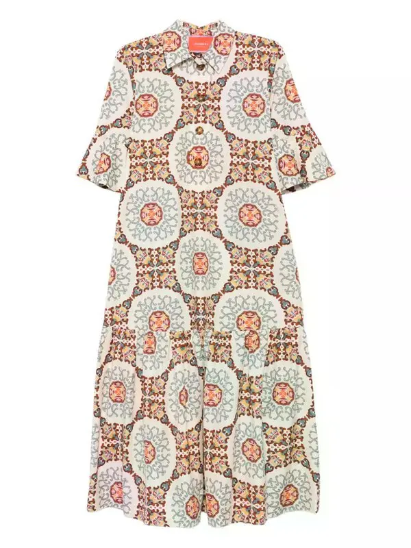 La DoubleJ Patterned Midi Dress