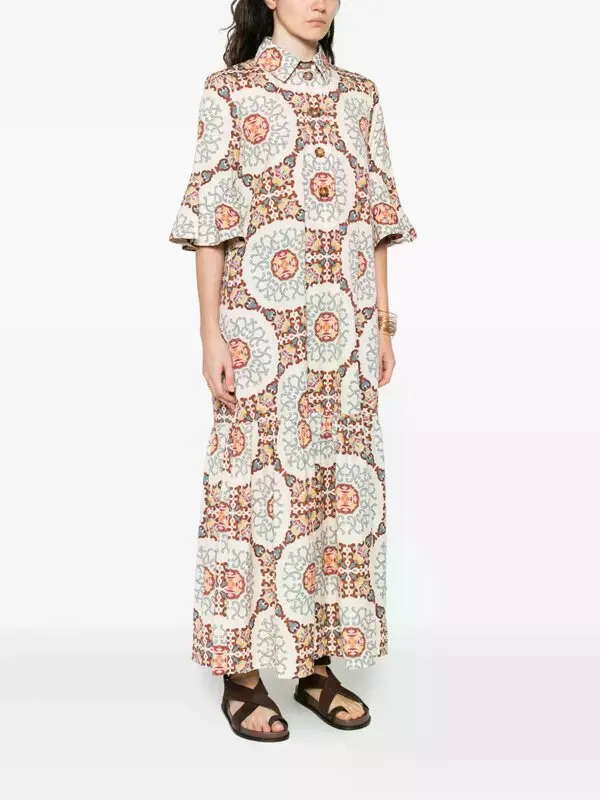 La DoubleJ Patterned Midi Dress