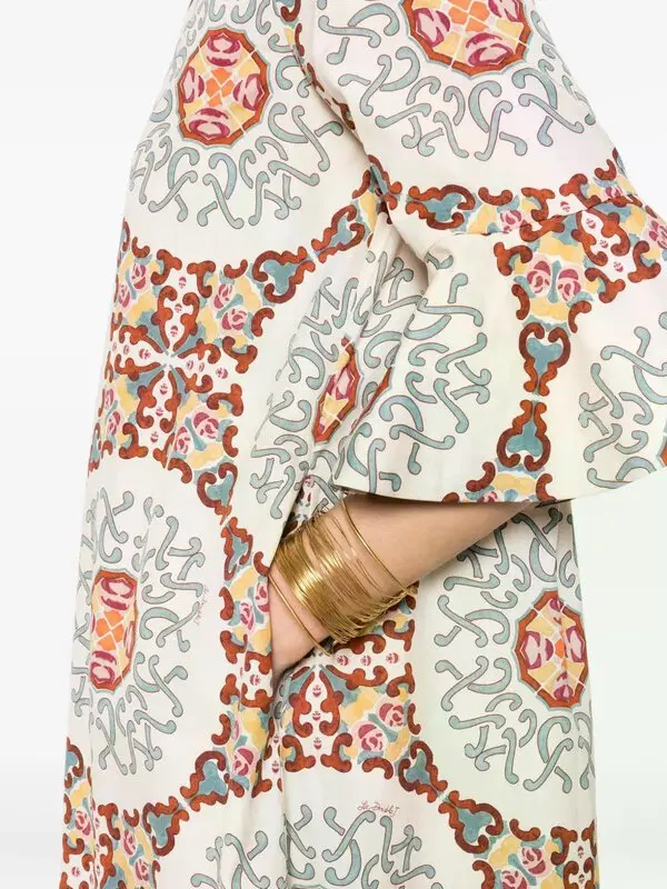 La DoubleJ Patterned Midi Dress