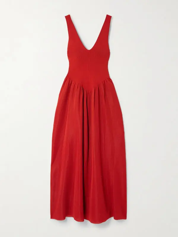 Altuzarra Lollie Gathered Stretch-knit Maxi Dress