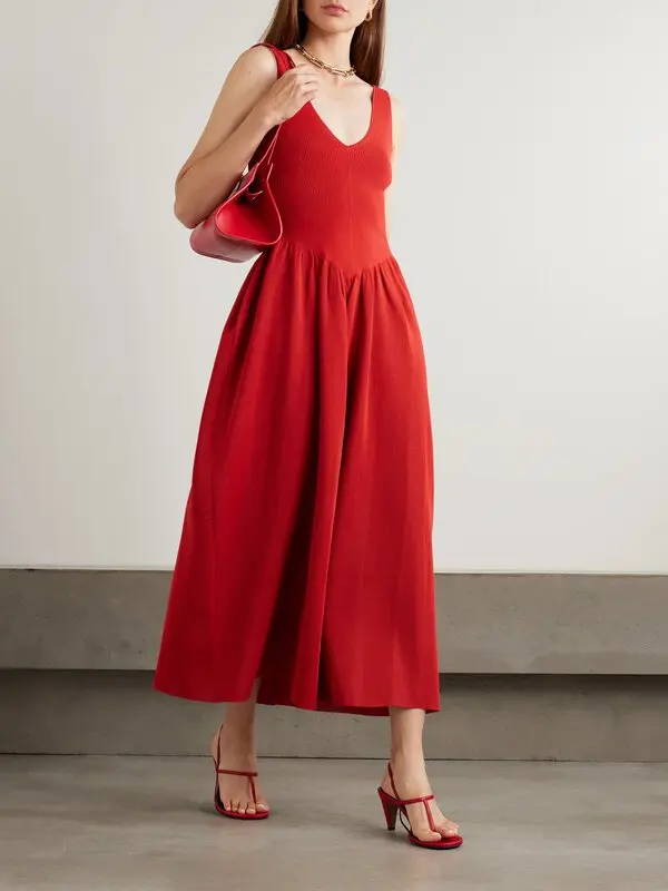 Altuzarra Lollie Gathered Stretch-knit Maxi Dress