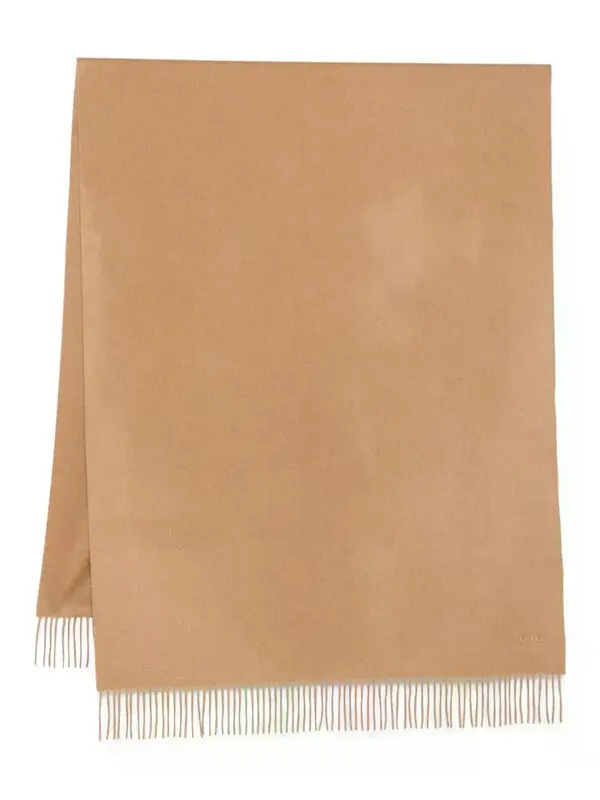 Max Mara Fringed Cashmere Scarf - Brown