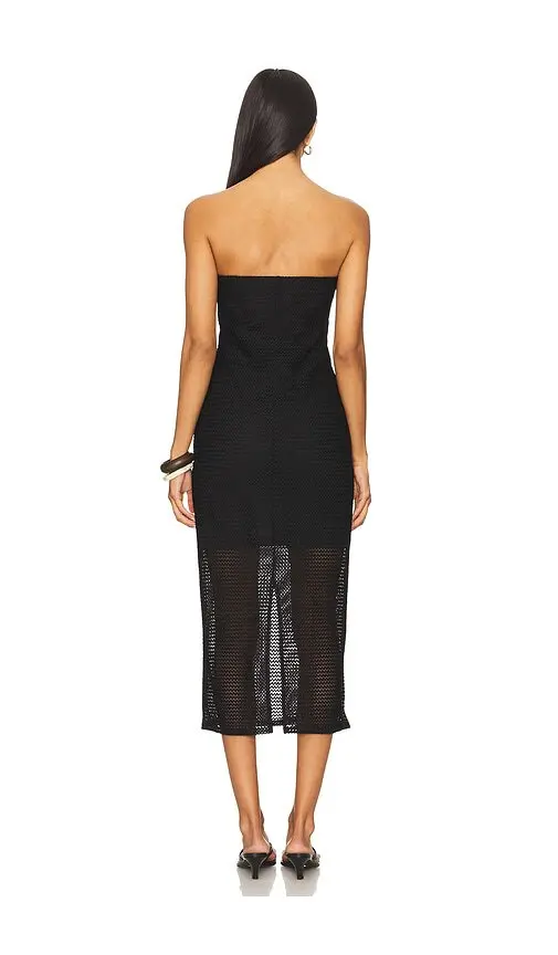 Astr The Label Kasandra Crochet Midi Dress