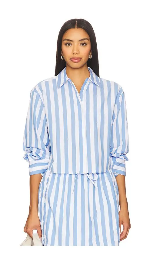 Simkhai Renata Cropped Button Down Shirt