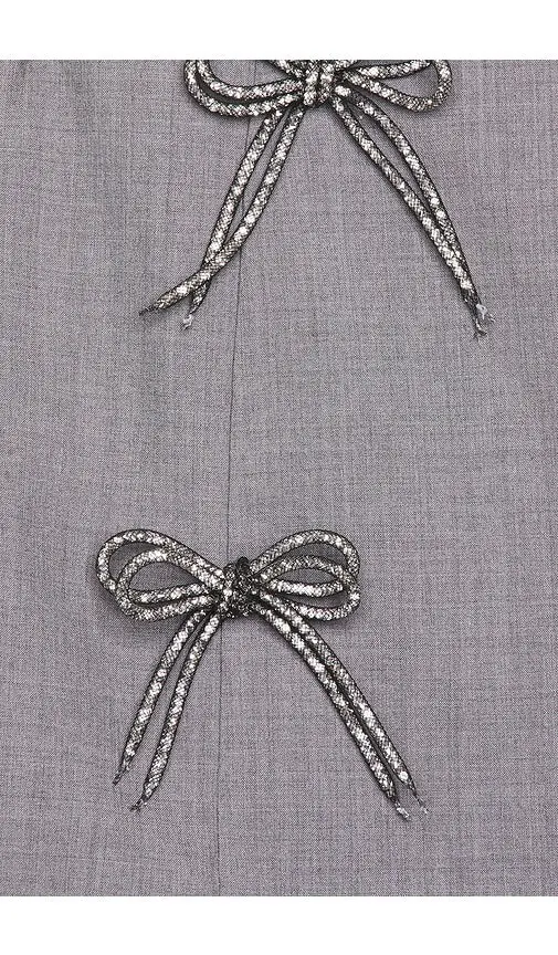 MILKWHITE Mini Dress With Bow Accents