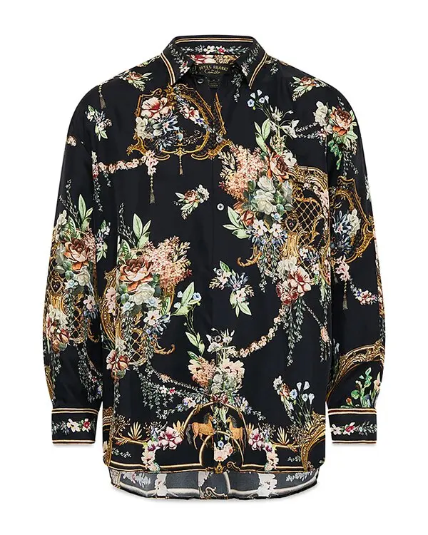 Camilla Oversized Printed Long Sleeve Shirt