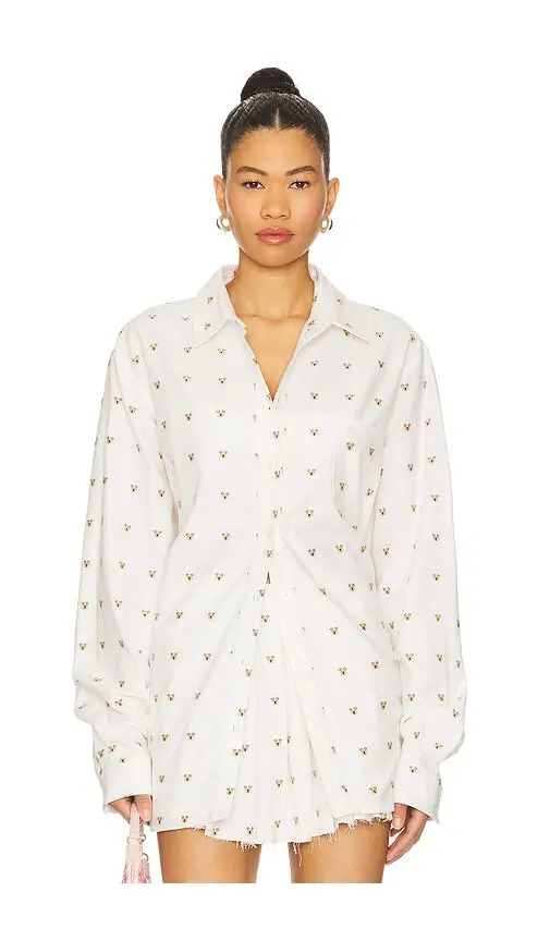MILKWHITE Oversized Jacquard Shirt