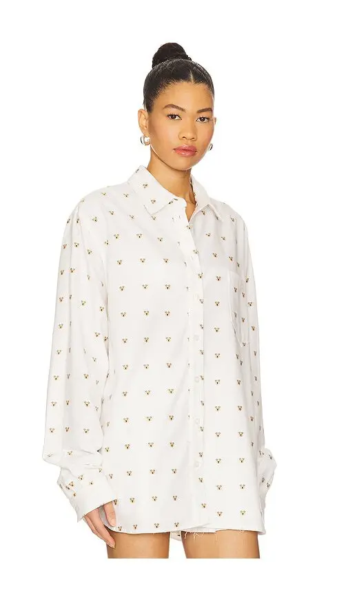 MILKWHITE Oversized Jacquard Shirt