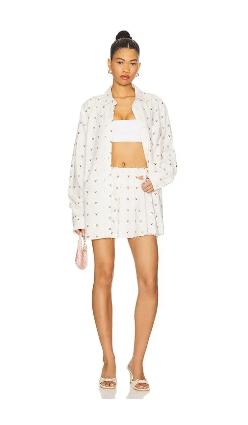 MILKWHITE Oversized Jacquard Shirt