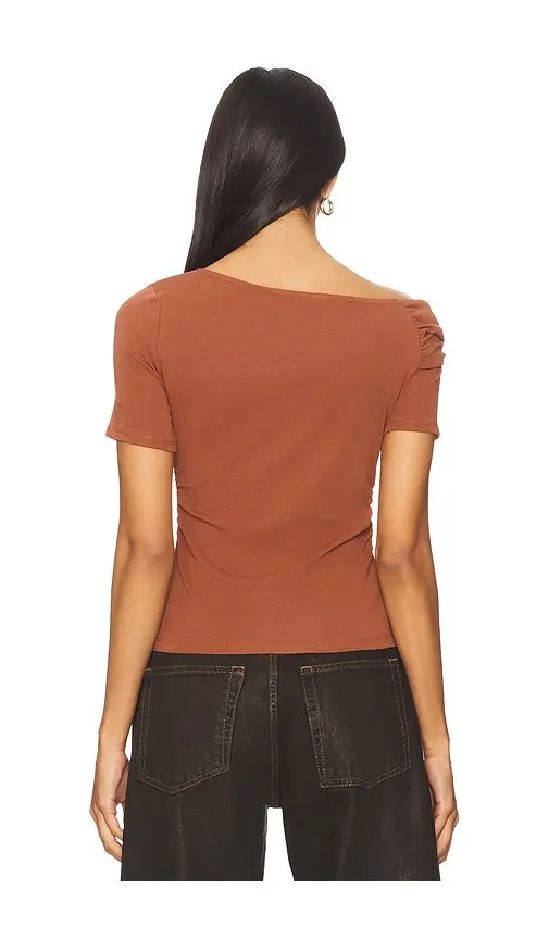 Astr The Label Asymmetrical Neckline Top