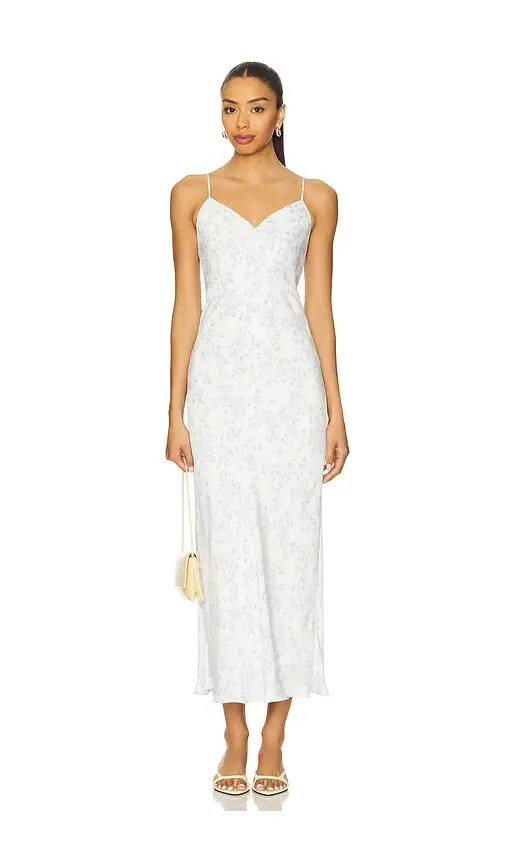 Theory Seamed Slip Dress - White Multi - 50% Off | Editorialist