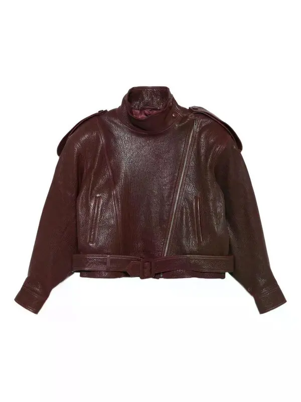 DUCIE Grained Leather Jacket