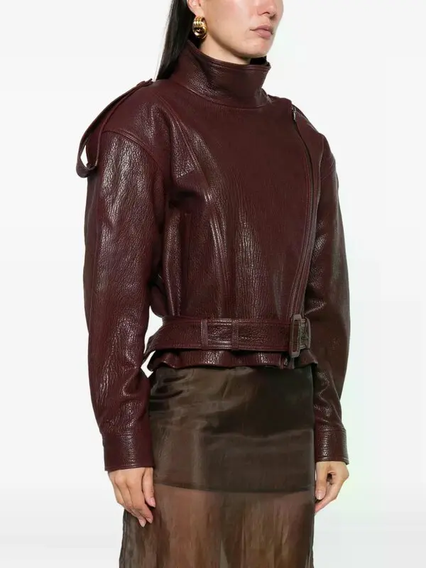 DUCIE Grained Leather Jacket