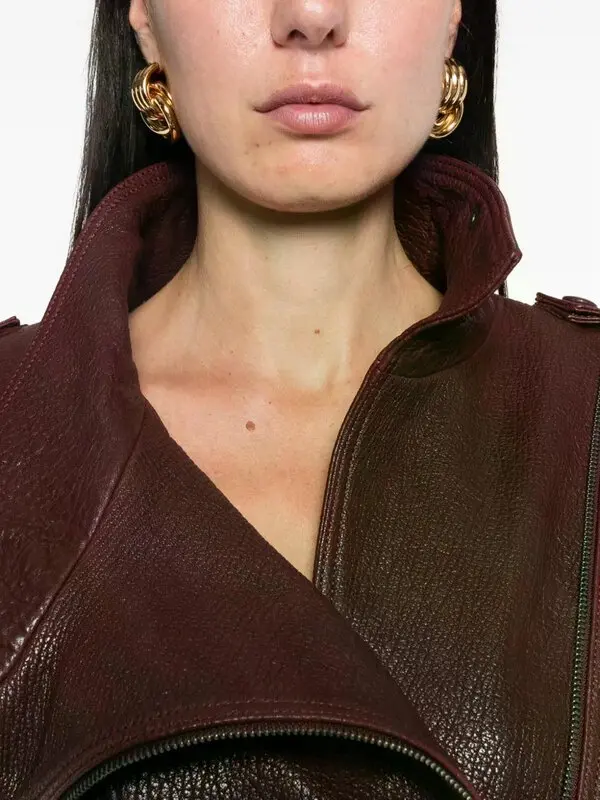 DUCIE Grained Leather Jacket
