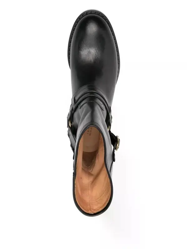 Isabel Marant Étoile Ildred 35mm Leather Biker Boots - Black