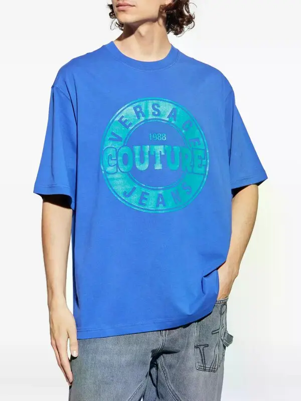 Versace Logo-print T-shirt - Blue