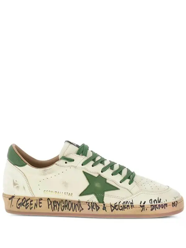 GOLDEN GOOSE Leather Star Trainers - White
