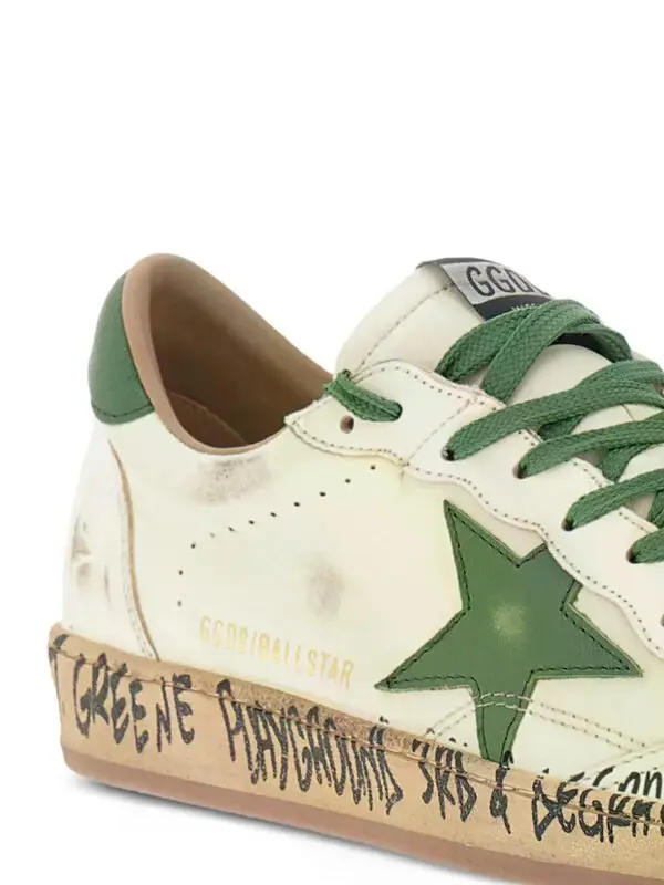 GOLDEN GOOSE Leather Star Trainers - White