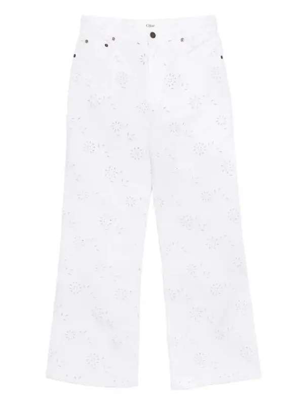 Chloé Cut-out Cropped Jeans