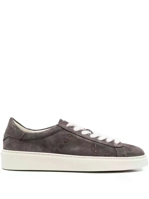 Eleventy Suede Lace-up Sneakers - Purple