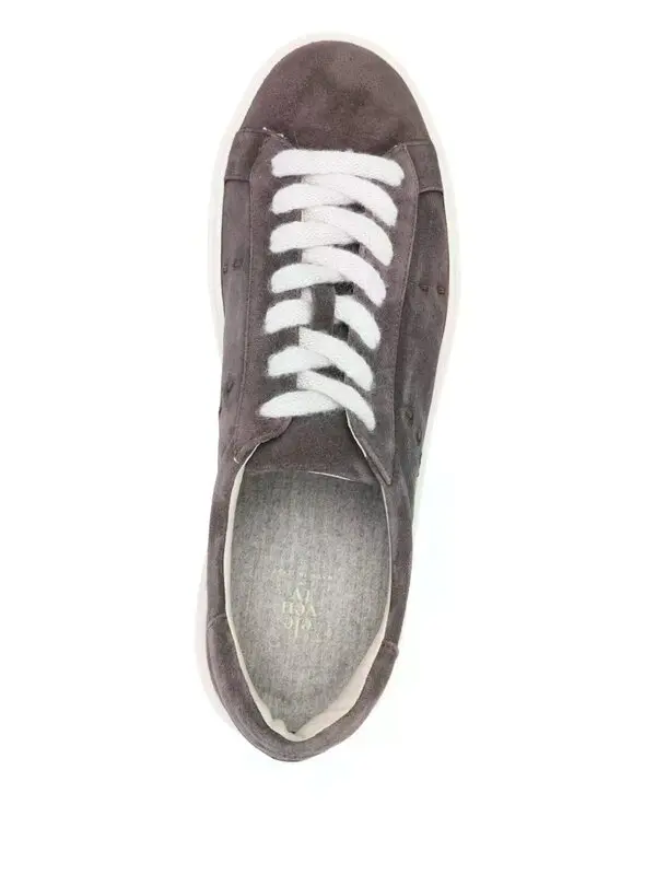 Eleventy Suede Lace-up Sneakers - Purple