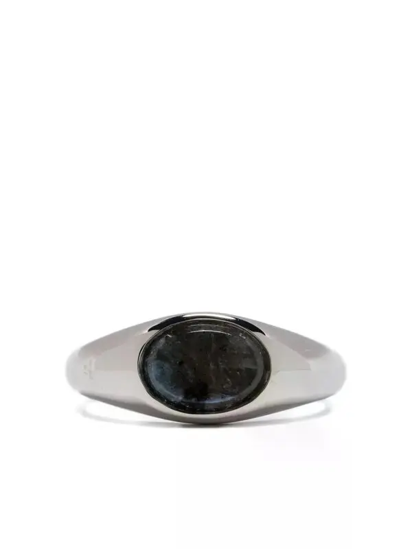 Tom Wood Joe Larvikite Signet Ring - Silver