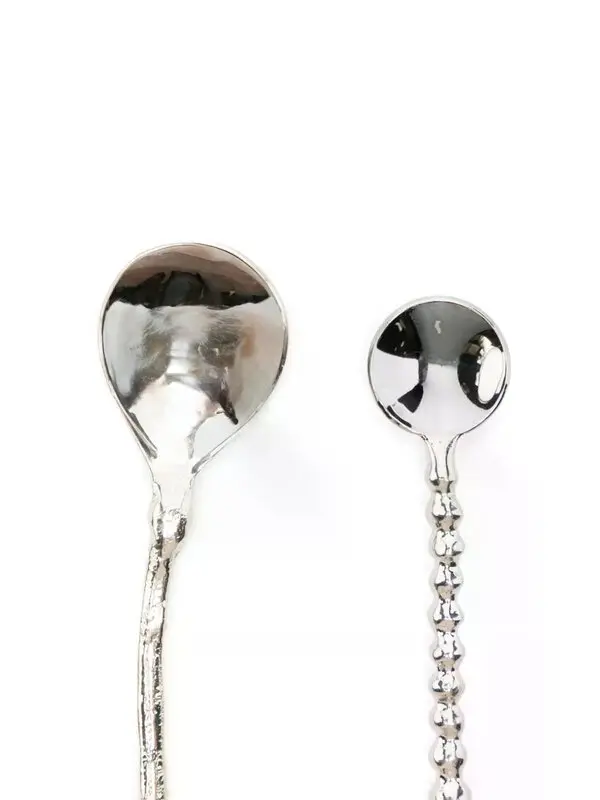ALIGHIERI Beaded Handle Dessert Spoons