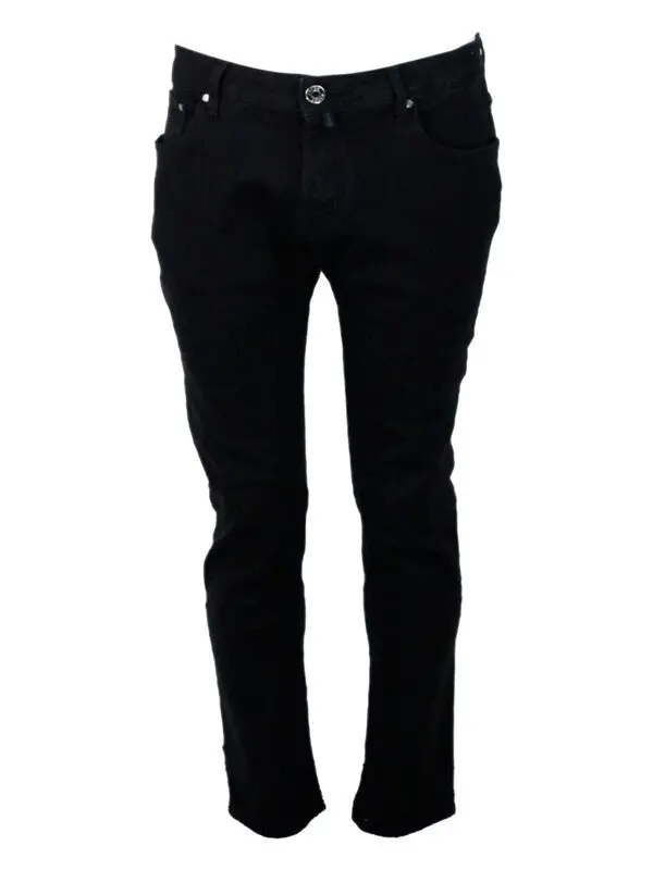 Jacob Cohen Straight Leg Trousers - Black