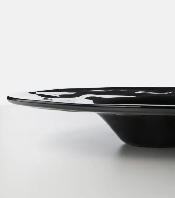 LOUISE ROE Vintage Glass Decorative Tray - Black