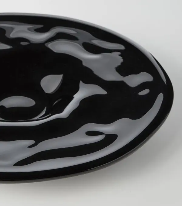 LOUISE ROE Vintage Glass Decorative Tray - Black