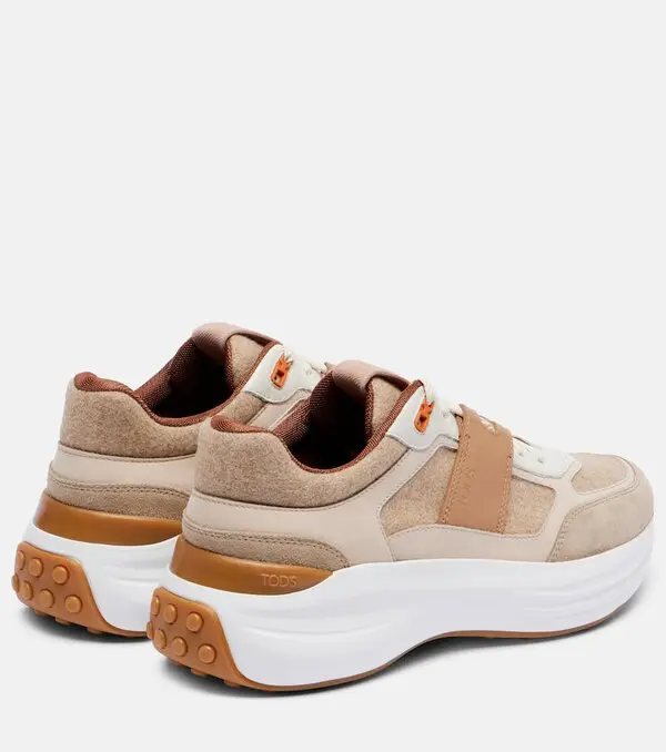 TOD'S Leather-trimmed Sneakers