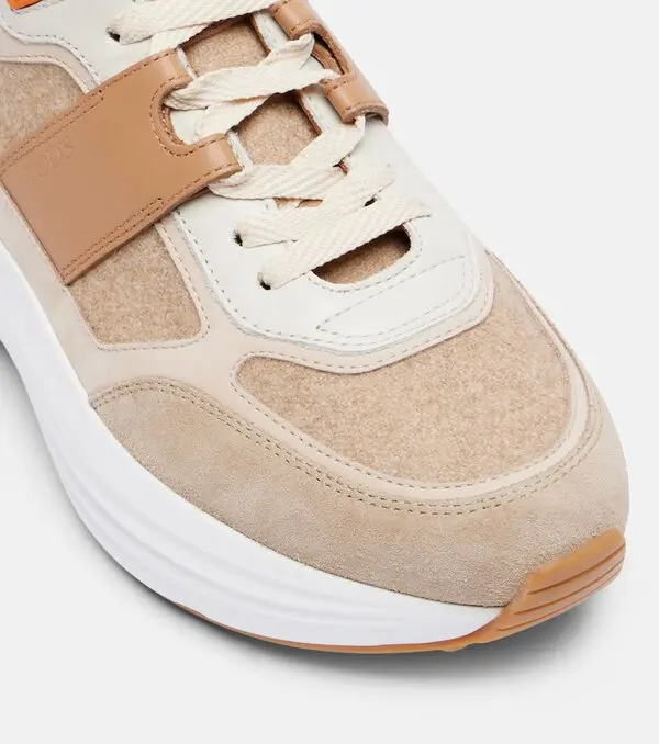 TOD'S Leather-trimmed Sneakers