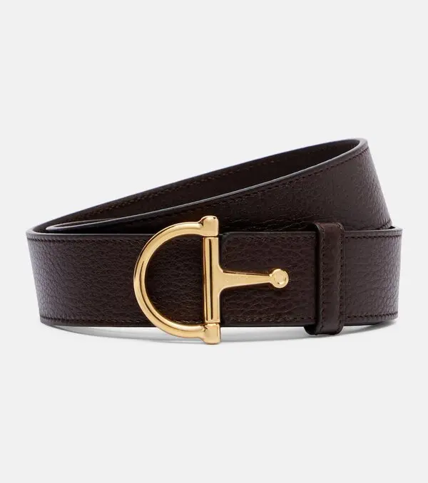 Gucci Horsebit Leather Belt - Brown