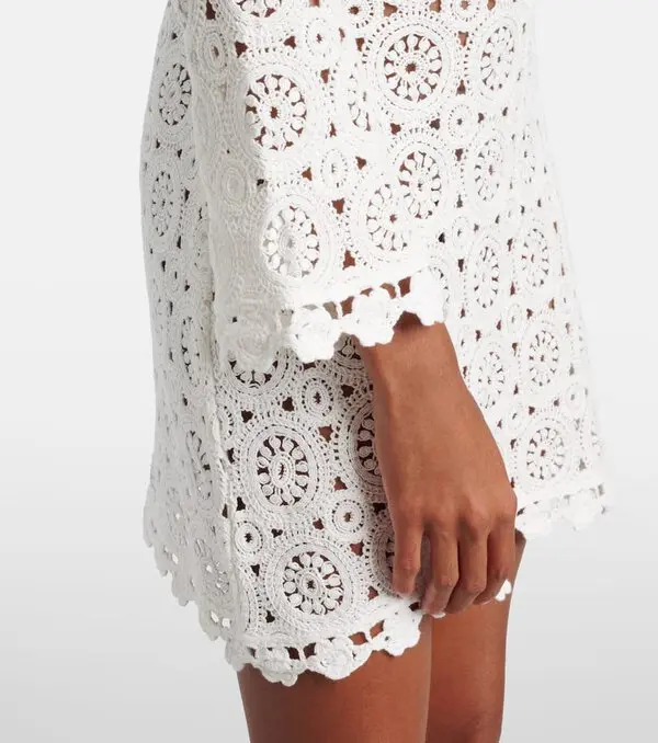 Rixo Envalira Crochet Mini Dress