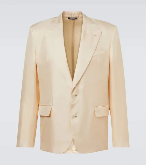 Dolce & Gabbana Sicilia Light Silk Twill Blazer - Beige