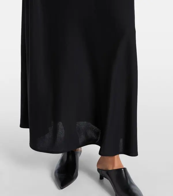 JIL SANDER Sleeveless Mock Neck Maxi Dress - Black
