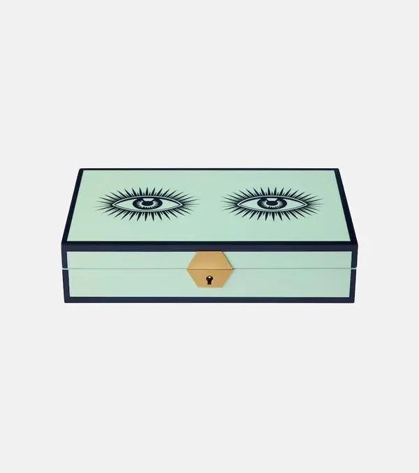 Jonathan Adler Le Wink Lacquered Jewelry Box - Blue