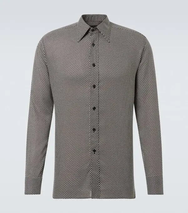 TOM FORD Polka-dot Printed Shirt - Black