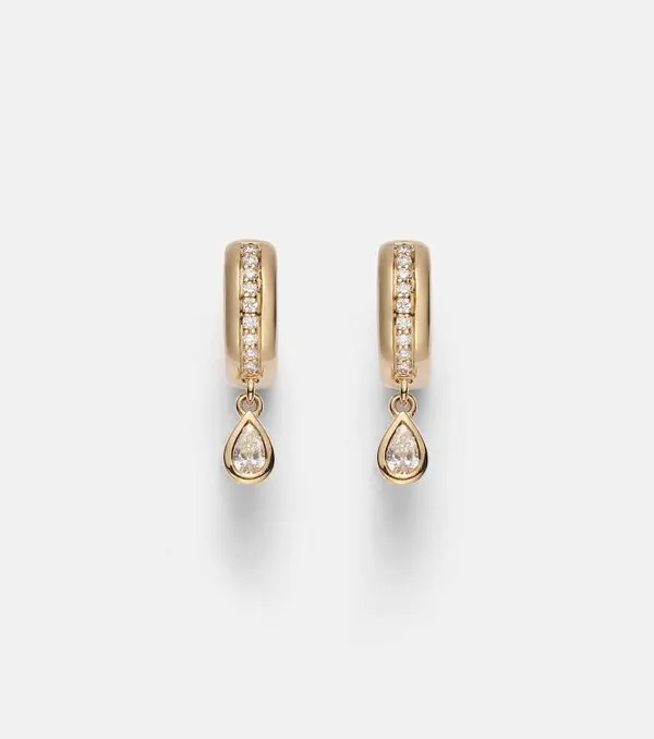 ROXANNE FIRST 14kt Yellow Hoop Earrings With Diamonds - Gold