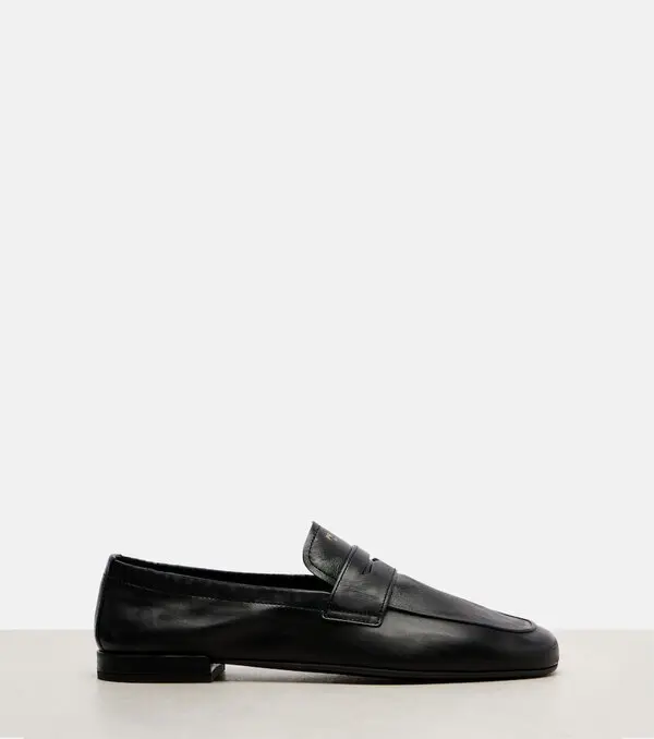 Prada Leather Loafers - Black
