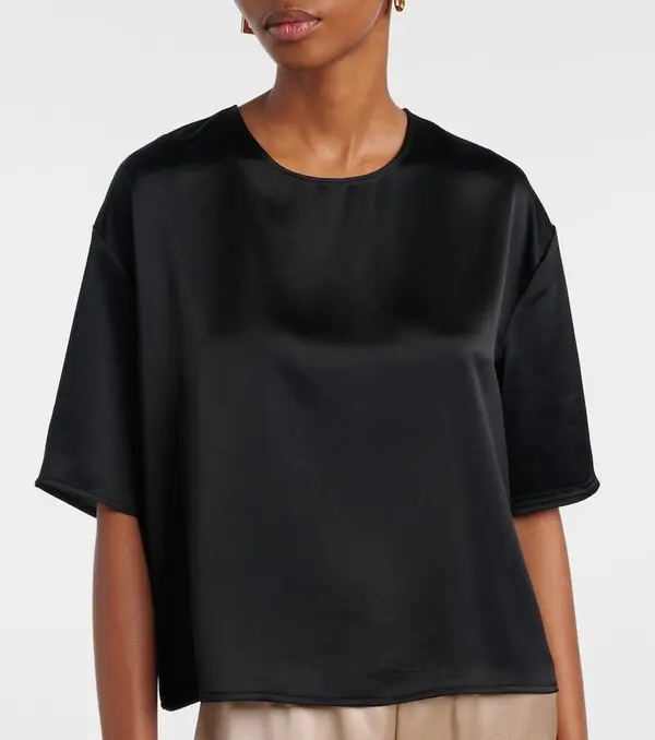 LESET Barb Satin T-shirt - Black