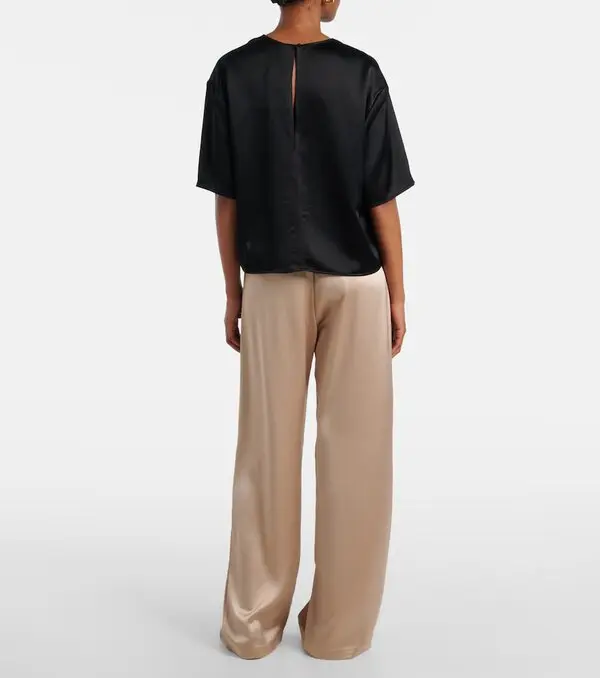 LESET Barb Satin T-shirt - Black