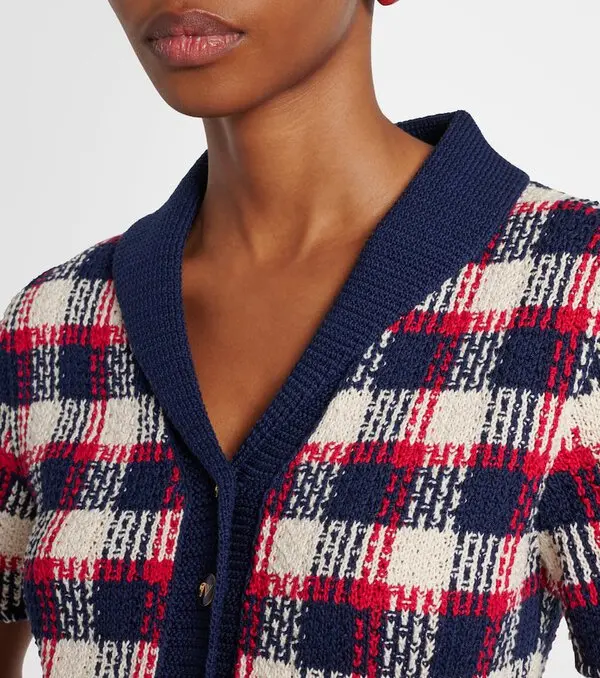 Valentino Garavani Checked Cotton Cardigan