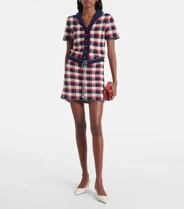 Valentino Garavani Checked Cotton Cardigan