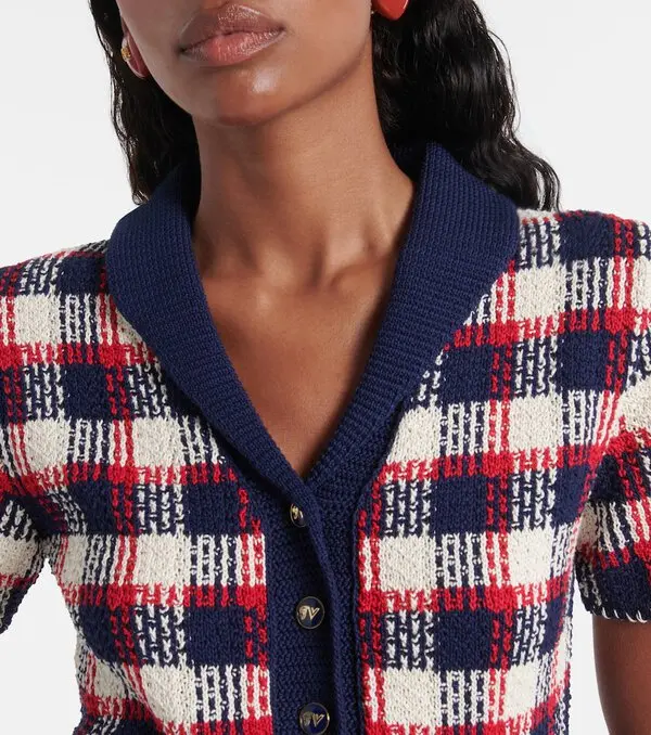 Valentino Garavani Checked Cotton Cardigan
