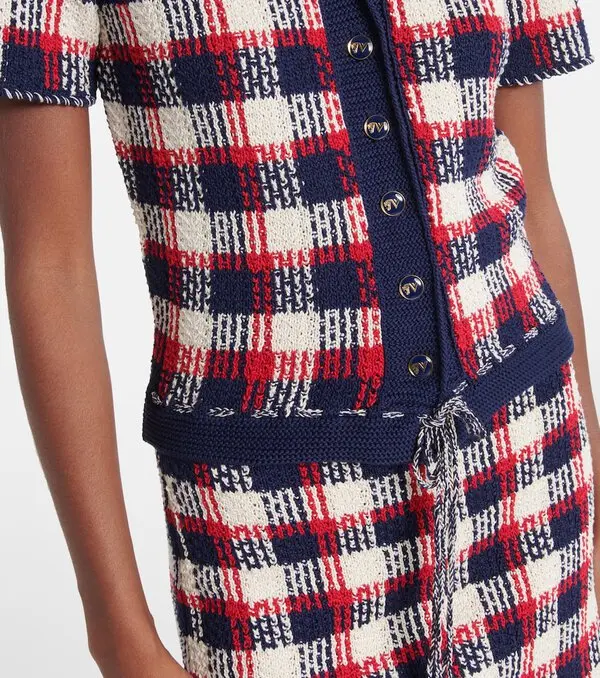 Valentino Garavani Checked Cotton Cardigan